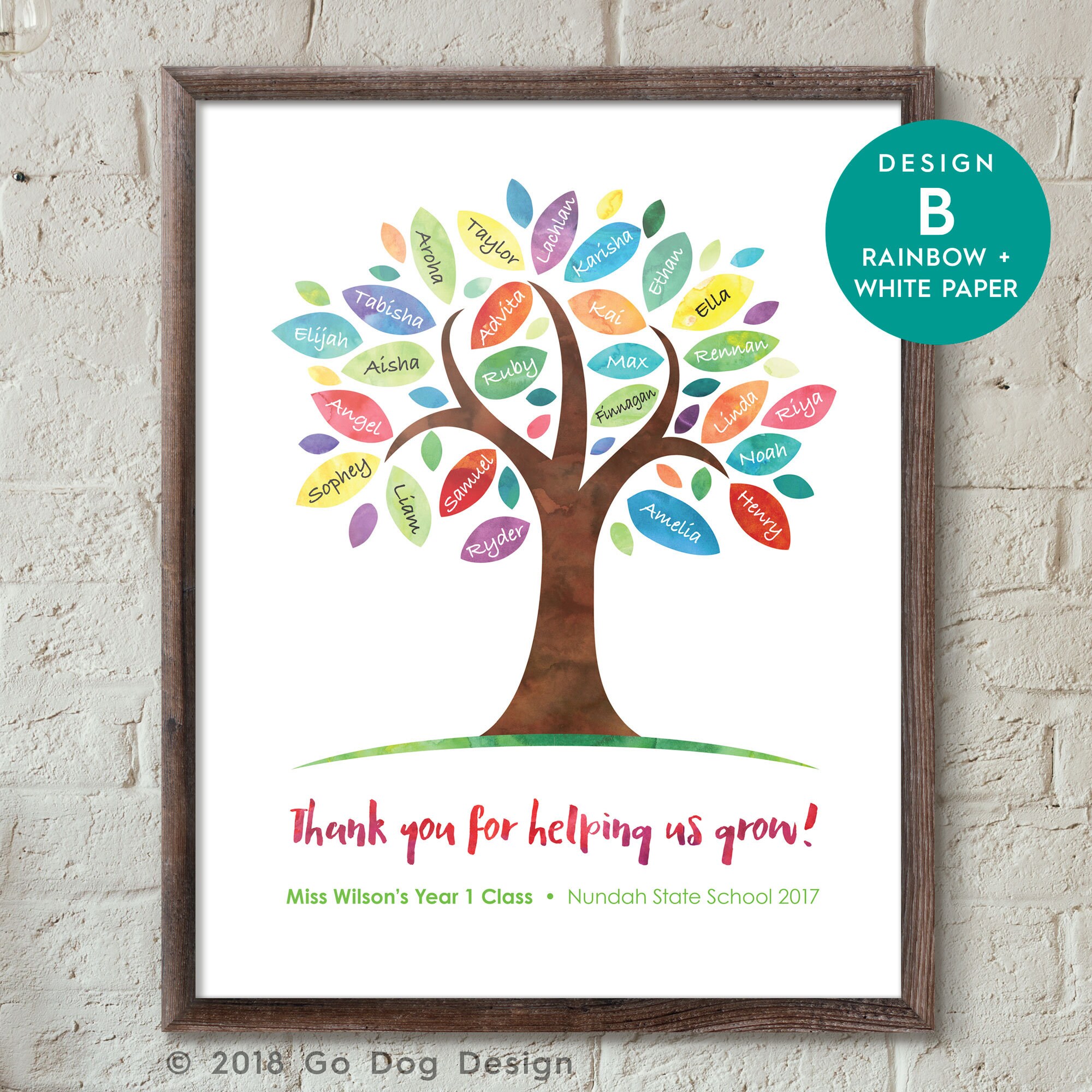 CUSTOM Teacher Tree Printable Personalized Teacher - Etsy Australia