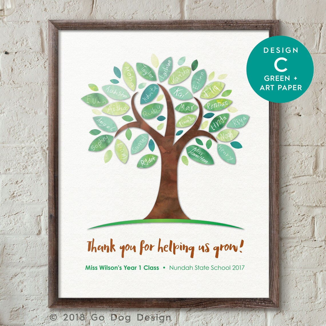 CUSTOM Teacher Tree Printable Personalized Teacher - Etsy Australia