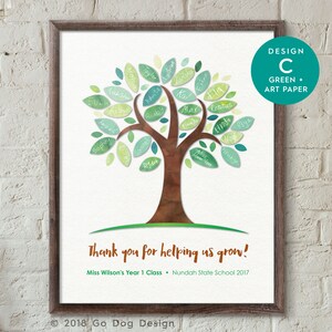 CUSTOM Teacher Tree Printable - Personalized Teacher Appreciation/class ...
