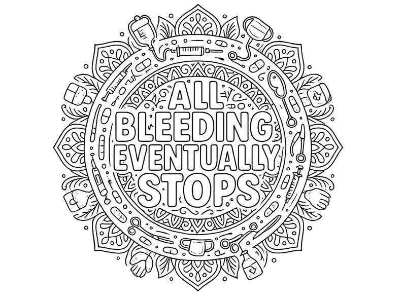 Snarky Nurse Coloring Pages Vol. 2 – ICU/ER Mandalas – Funny Nurse ...