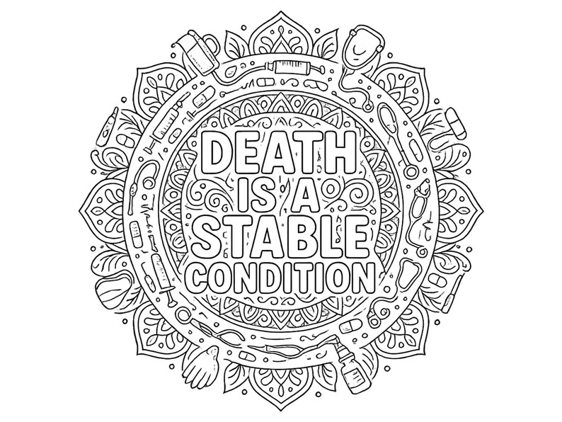 Snarky Nurse Coloring Pages Vol. 2 – ICU/ER Mandalas – Funny Nurse ...
