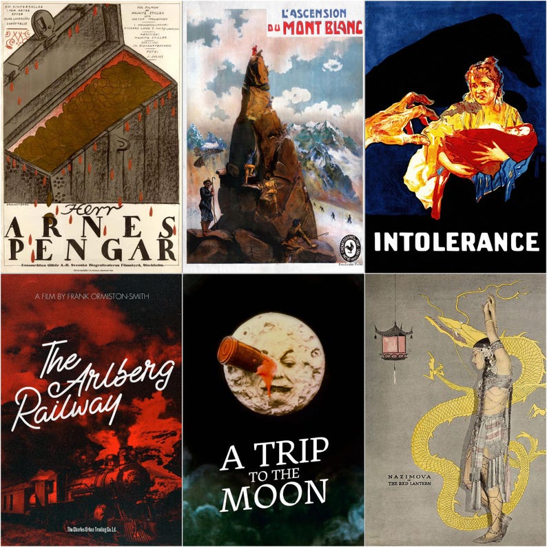 20+ Digital 1910s Movie Posters | Silent Film Era Art Prints | Vintage ...