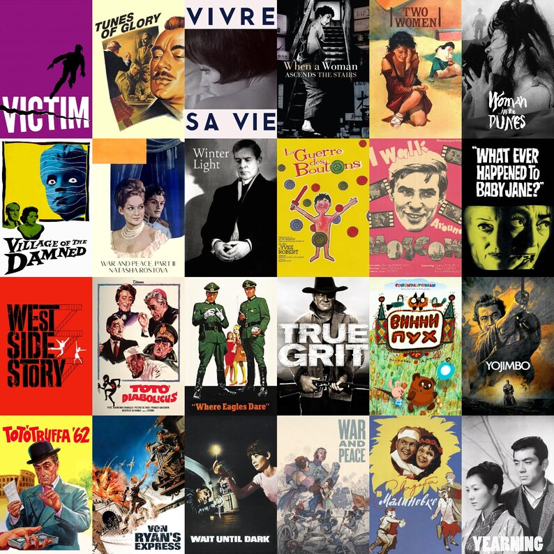 325+ Digital 1960s Movie Posters Bundle | Retro 60s Film Poster Pack | Vintage Movie Art Prints ...