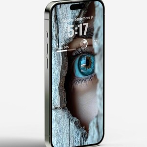 Blue Eye iPhone Wallpaper: Realistic Ios Lock Screen (digital Download ...