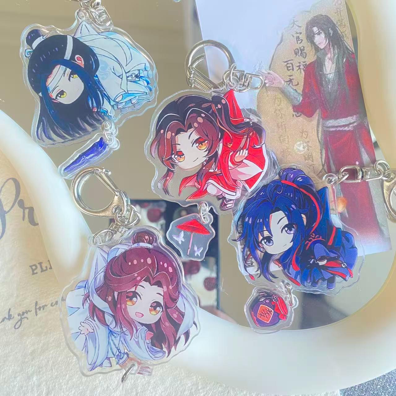 Tian Guan Ci Fu Acrylic Keychain,fan Work,huacheng Key Pendant,xie Lian ...