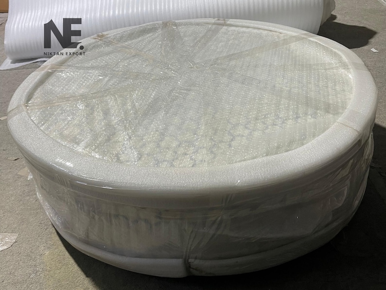 Floral Bone Inlay Coffee Table – Handmade Round Accent Table - Etsy