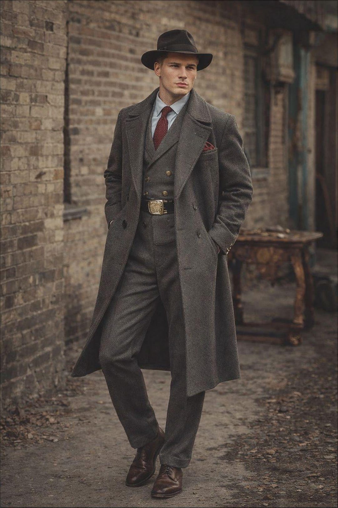 Men’s Grey Tweed Long Coat and Suit | Classic Old Money Style Elegant ...