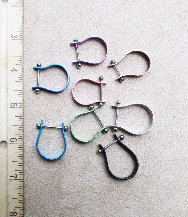 Colorful Add-a-bead Ring Blanks Beadable Fits Small and Large Hole ...