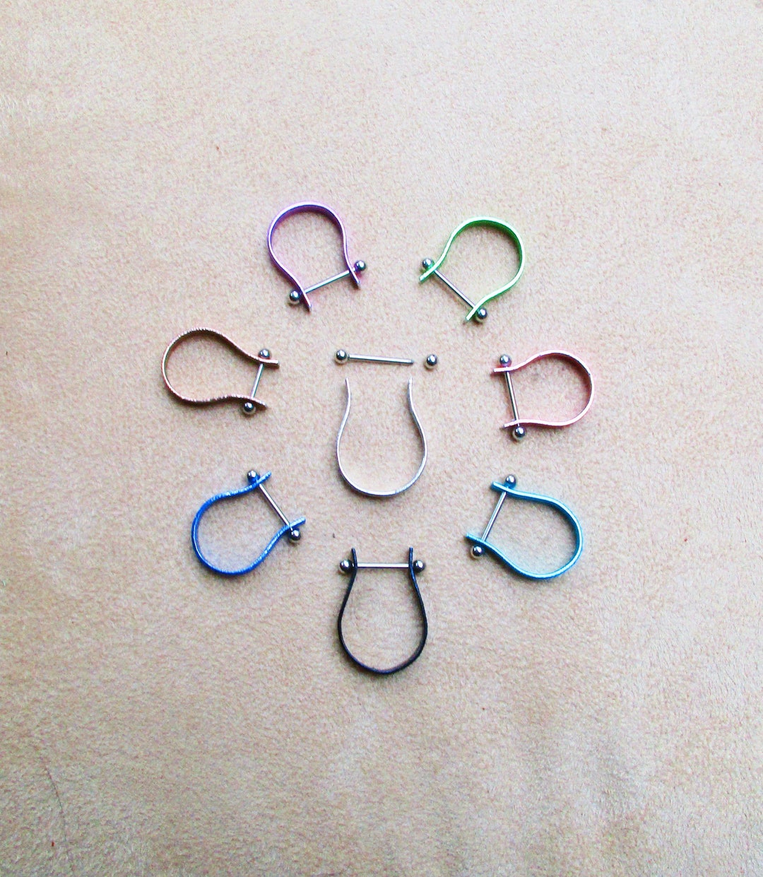 Colorful Add-a-bead Ring Blanks Beadable Fits Small and Large Hole ...