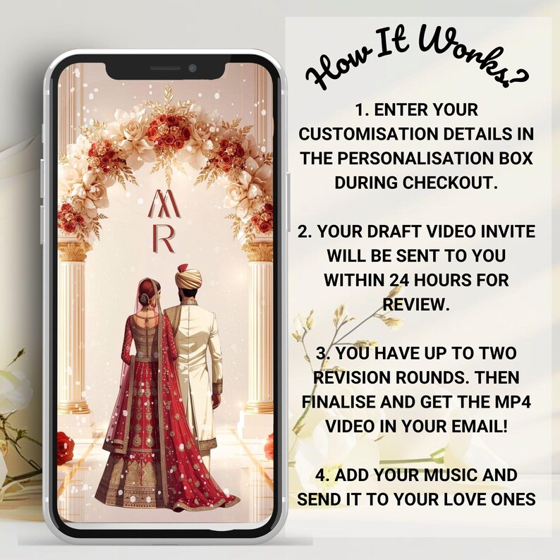 Animated Indian Wedding Invitation Video | Personalized Digital Wedding ...