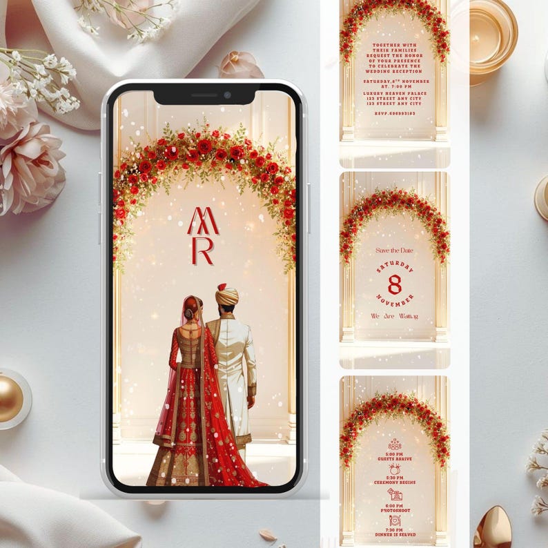 Animated Indian Wedding Invitation Video | Personalized Digital Wedding ...