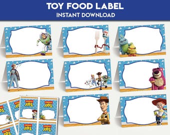 TOY Food Label | Toy Story Kids Party Decor | Woody Buzz Toy Place ...