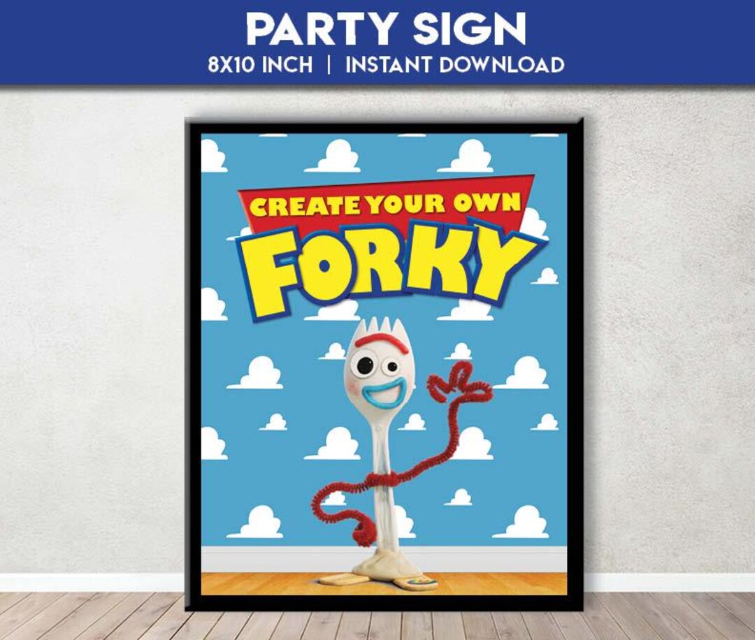 Toy Story Create Your Own Forky Party Sign | Toy Story Birthday Party ...