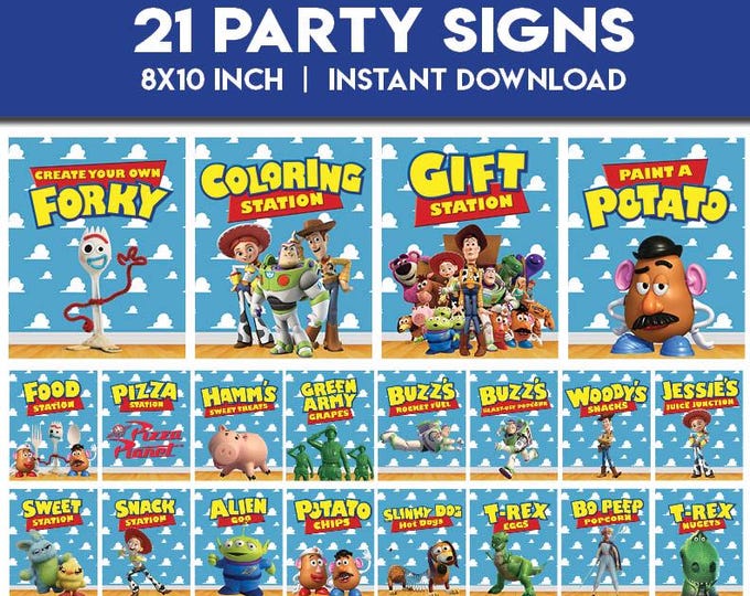 Toy Party Signs | Toy Story Birthday Party Table Sign | TOY Story ...