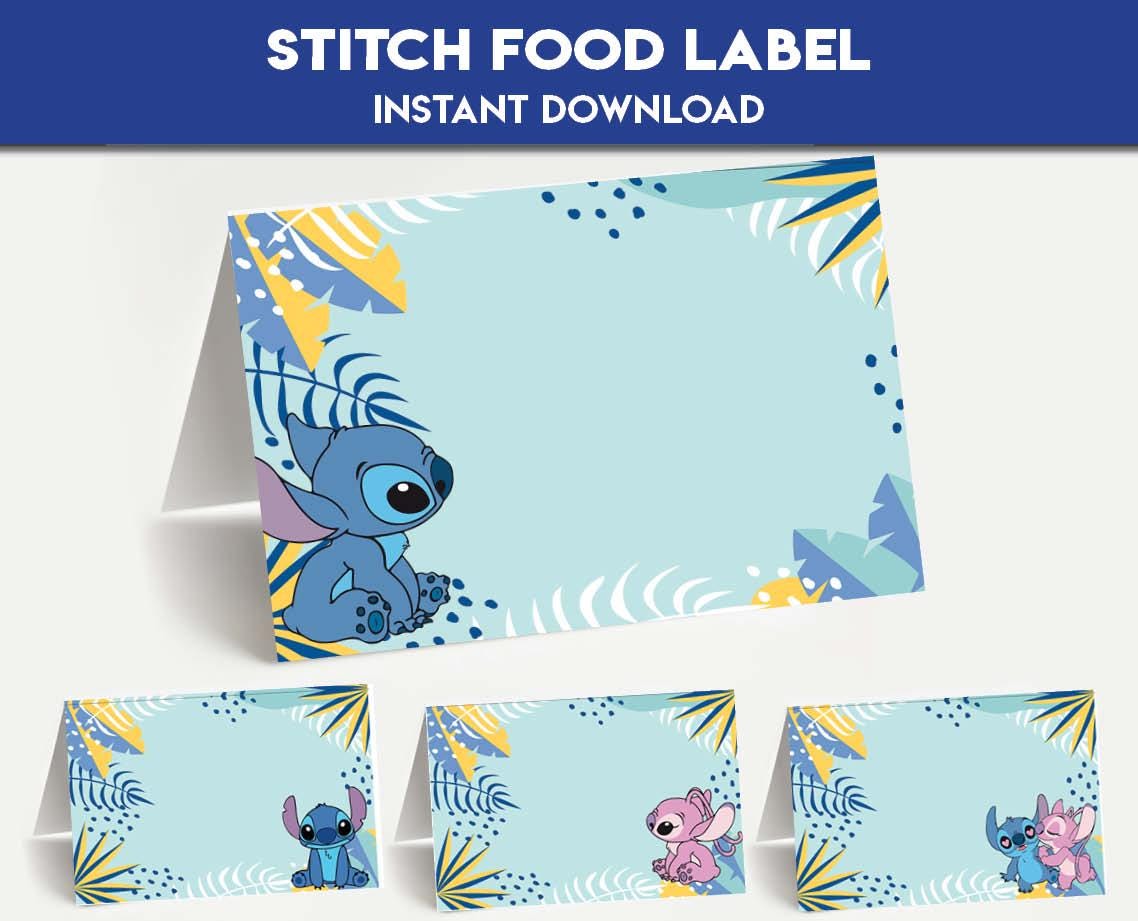 Food Label Tent Stitch | Party Decor Birthday Party Favors Lilo ...