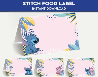 Water Bottle Label Stitch | Party Decor Birthday Party Favors Lilo ...