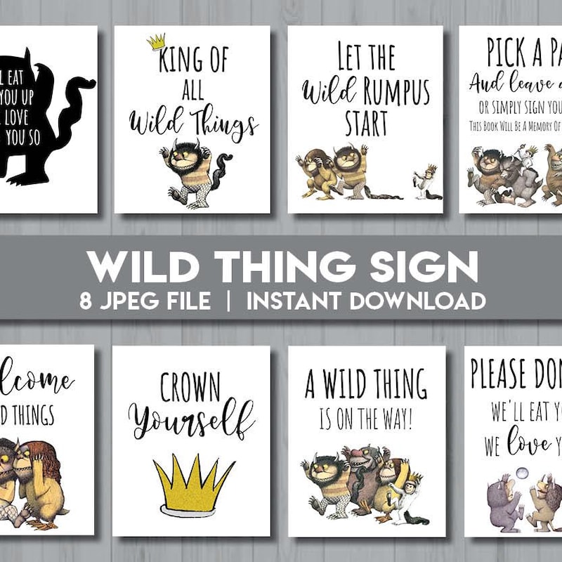 Wild Things Print - Etsy