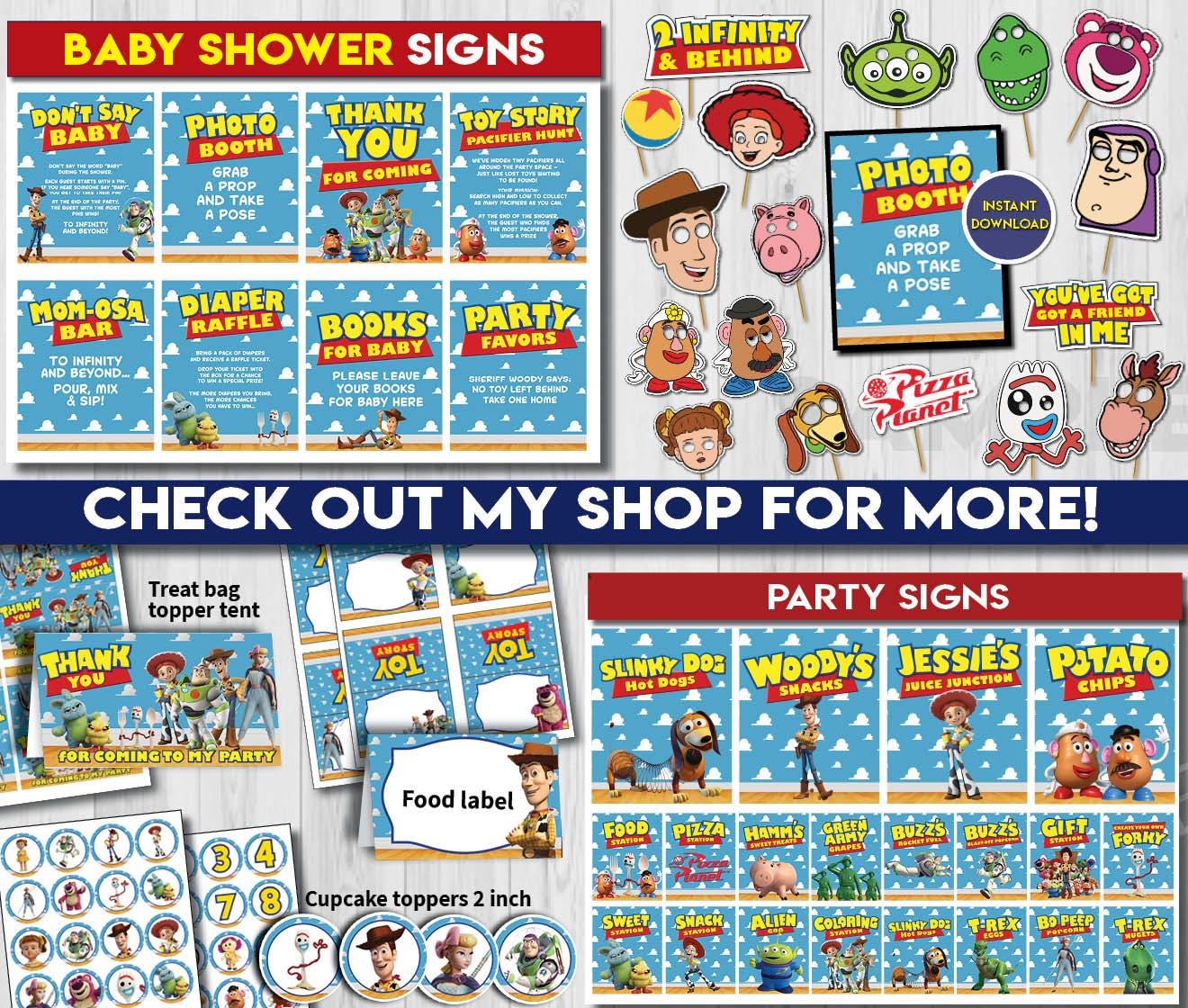 Toy Party Signs | Toy Story Birthday Party Table Sign | TOY Story ...