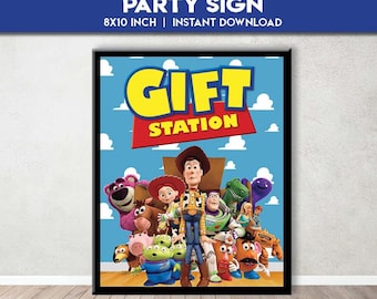 Toy Story Gift Station | Toy Story Birthday Party Table Sign | Party ...