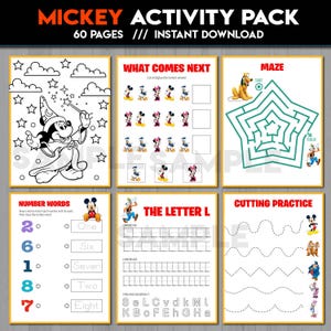 Mickey Mouse Activity Pages | Minnie Clubhouse Birthday Preschool ...