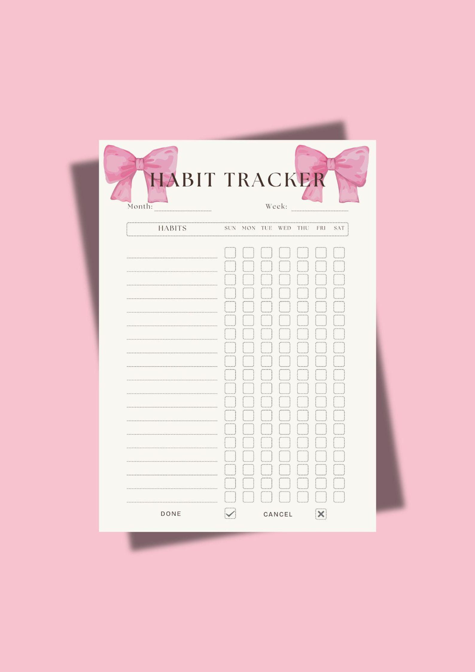 Minimalist Habit Tracker (printable) | Daily Routine Tracker | Self ...