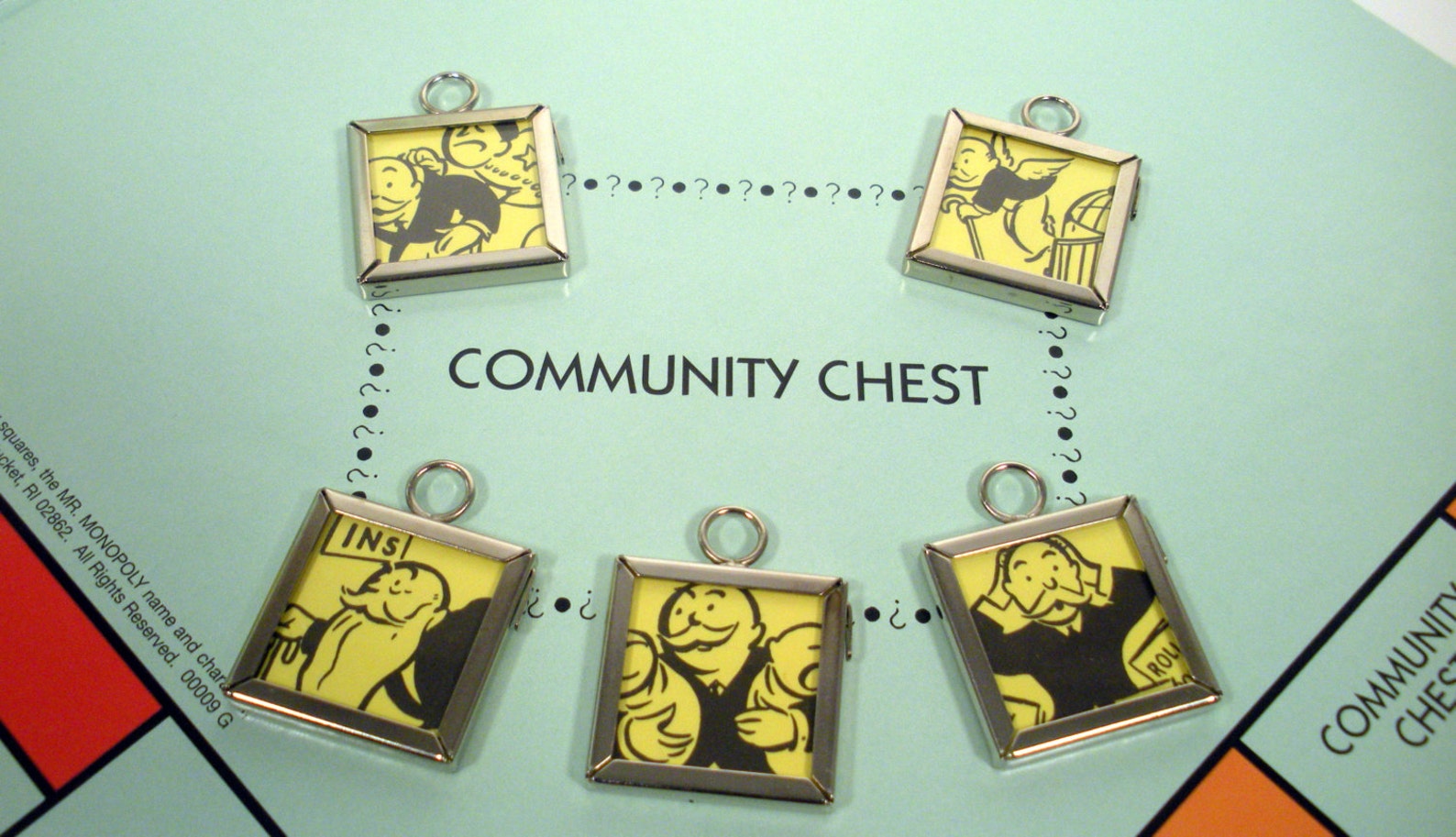 Upcycled Monopoly Community Chest Card Pendant - Etsy