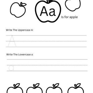 A to Z Alphabet Learning Printable - Etsy