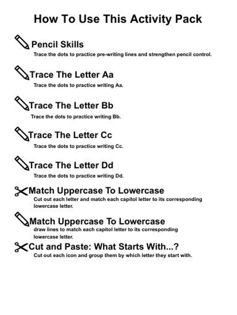 A to Z Alphabet Learning Printable - Etsy