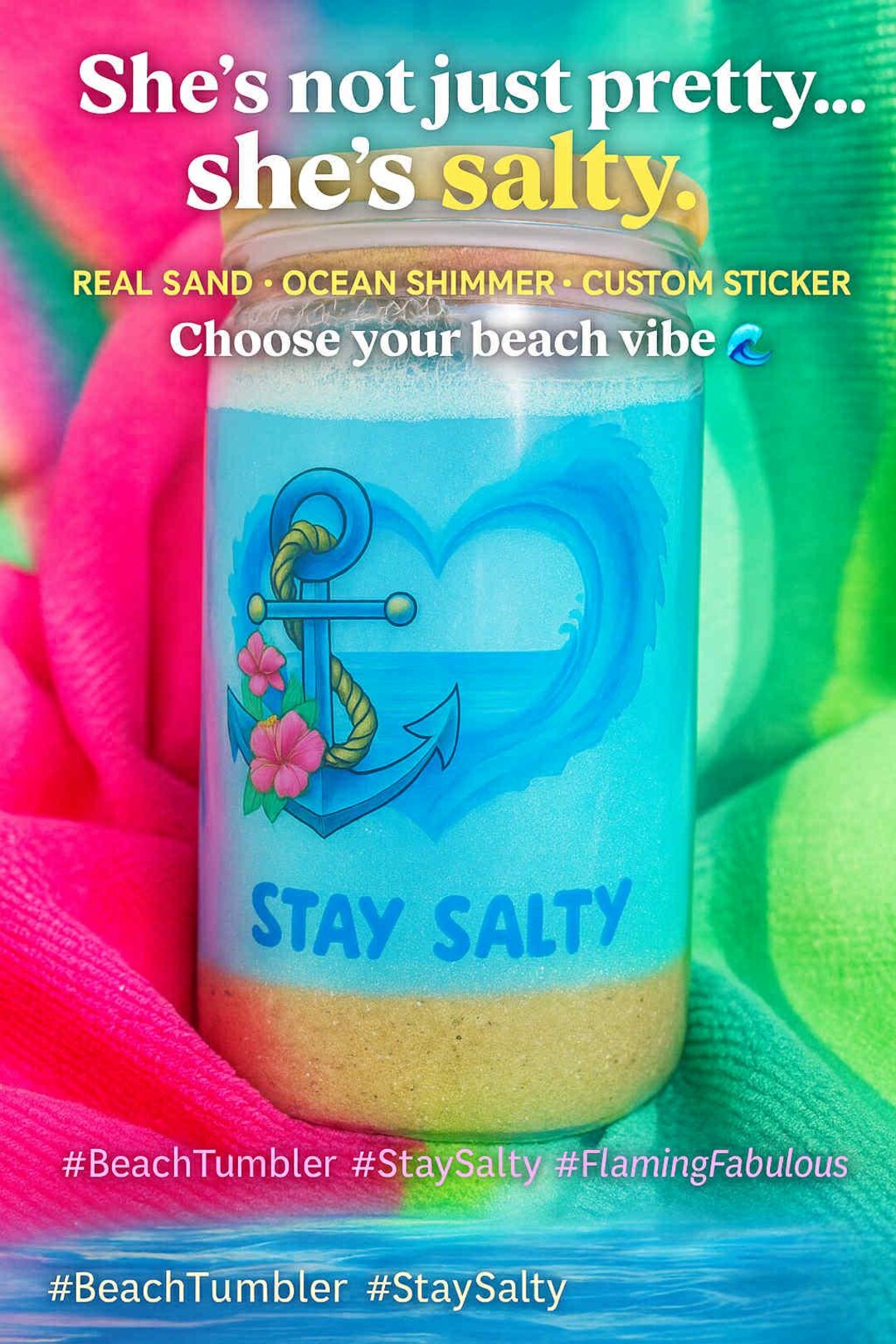 Beach Babe Snowglobe Tumbler – Shakeable Ocean Vibes With Custom ...