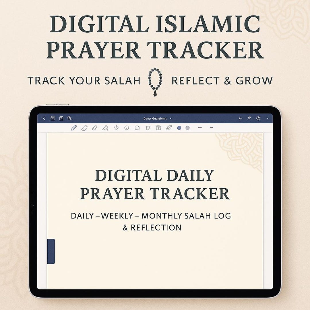 Digital Islamic Prayer Tracker | Daily Weekly Monthly Salah Log PDF | Namaz Takip Defteri ...
