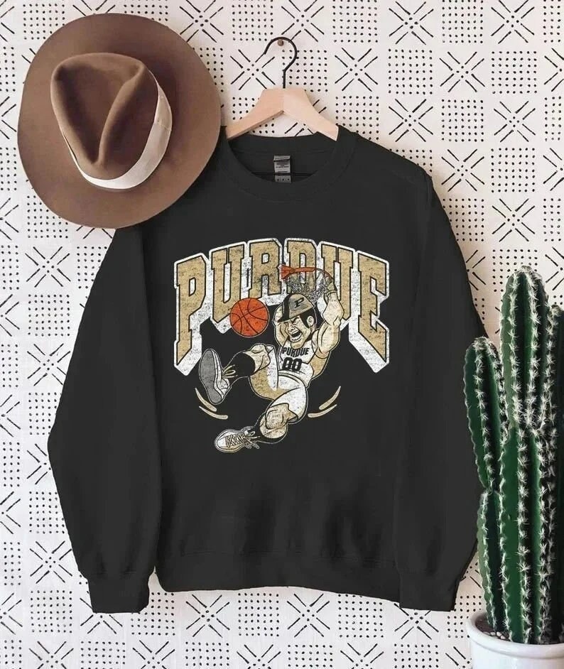 Vintage Distressed Purdue Basketball Unisex Heavy Blend Crewneck ...