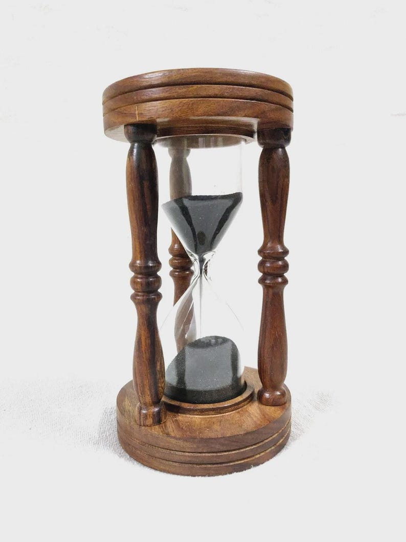 Rosewood Sand Timer: 5-minute Hourglass, Home Decor Gift - Etsy