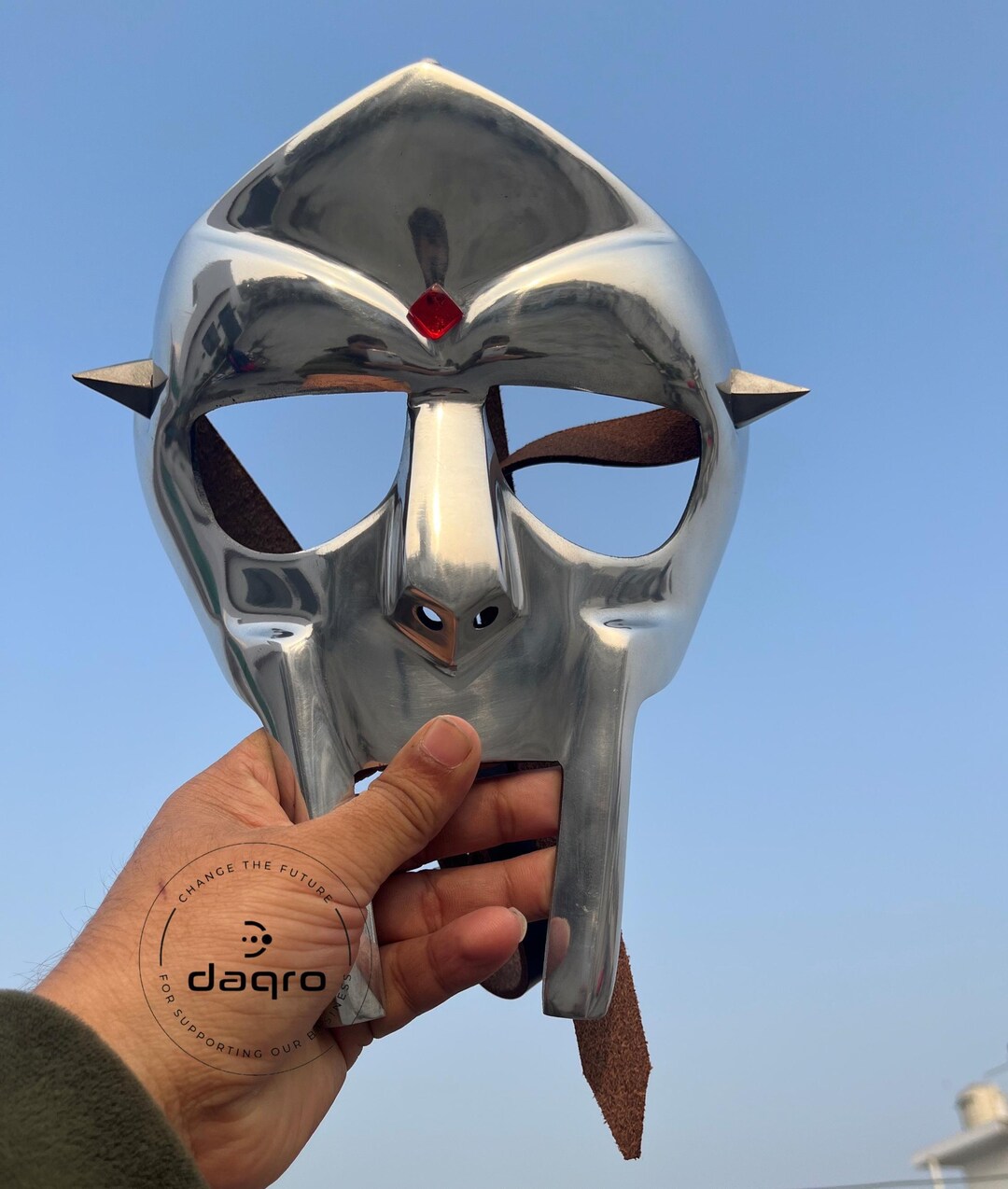 Handmade MF Doom Gladiator Mask: Steel Costume, Leather Strap - Etsy