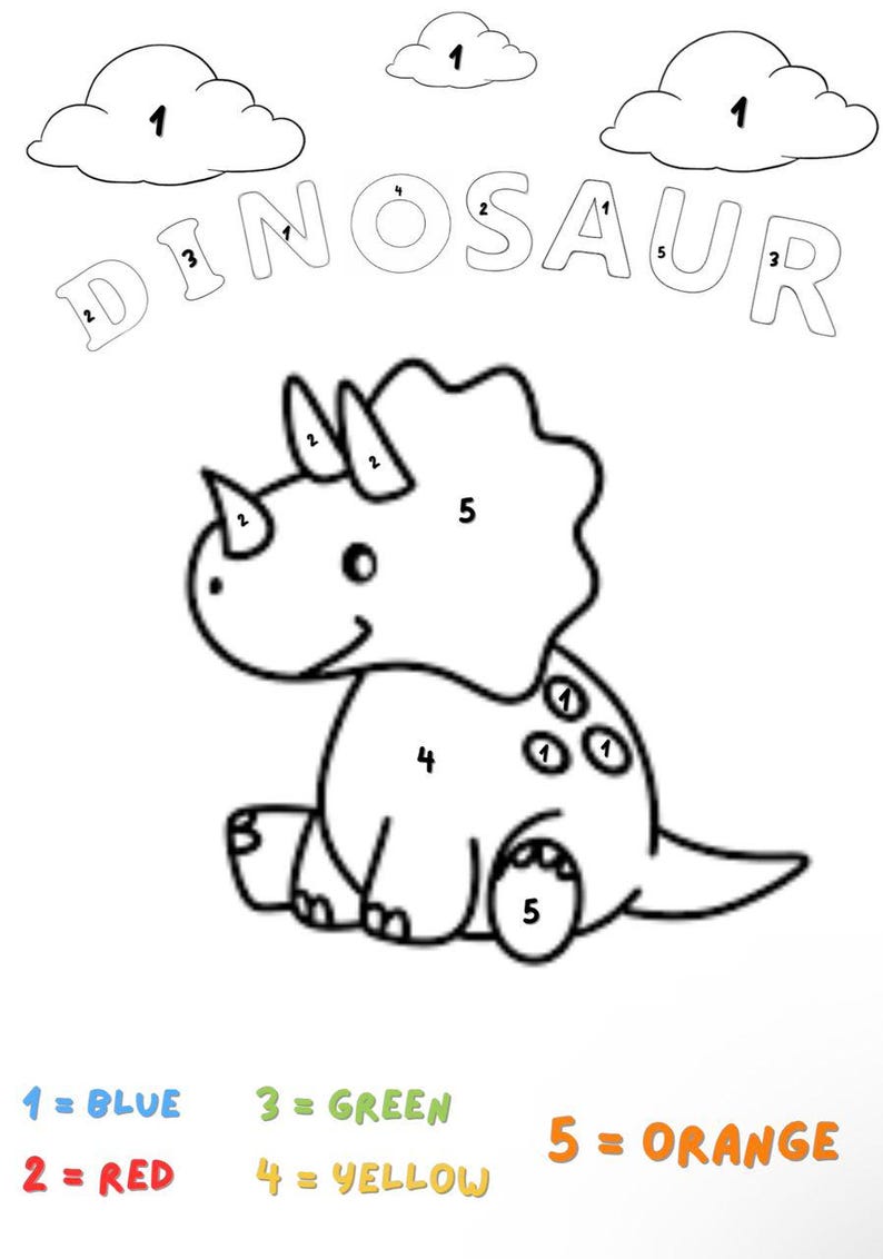 Dinosaur Coloring Pages for Kids - Printable Activity - Digital ...