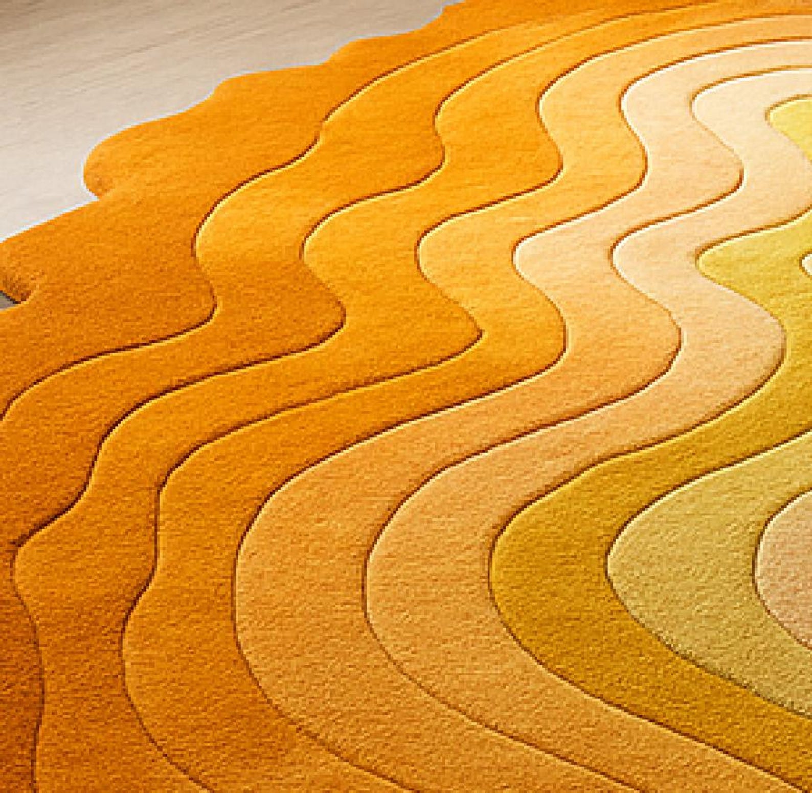 Topographic Gradient Rug for Modern Living Room | Warm Earth Tone ...