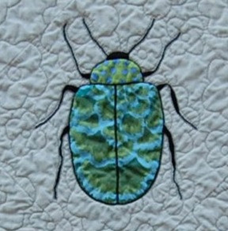 Bright Hand Appliqued and Hand Embroidered Insect Quilt - Etsy