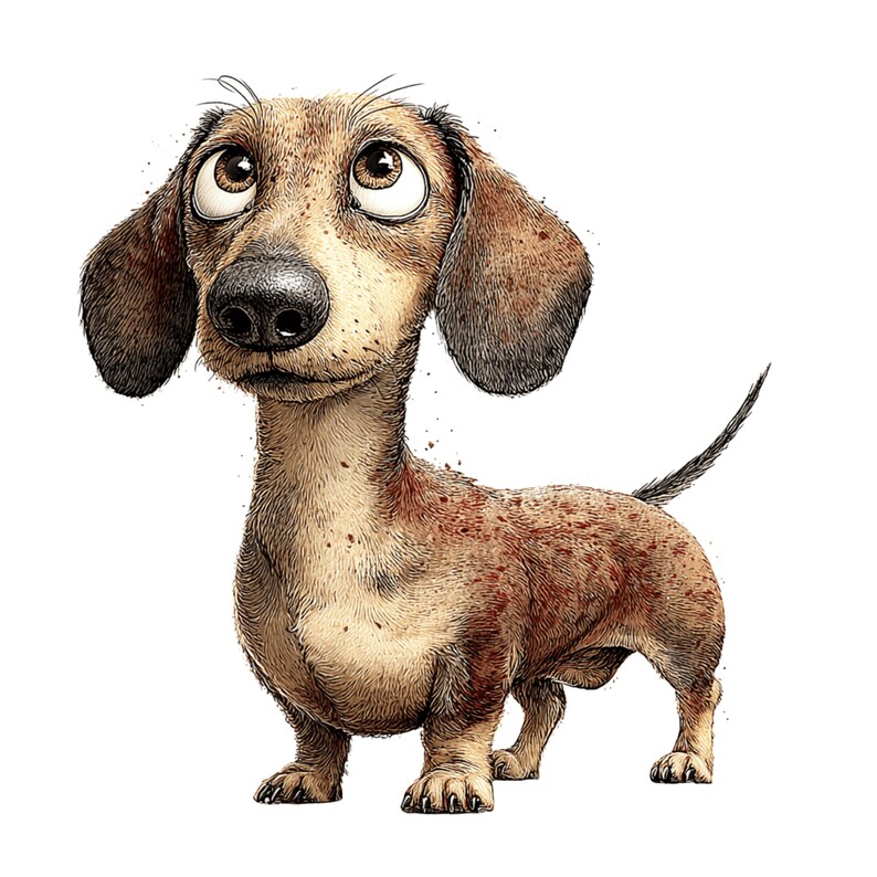 Dachshund Dog Clipart Bundle: Cute Sausage Dog Illustrations (digital ...