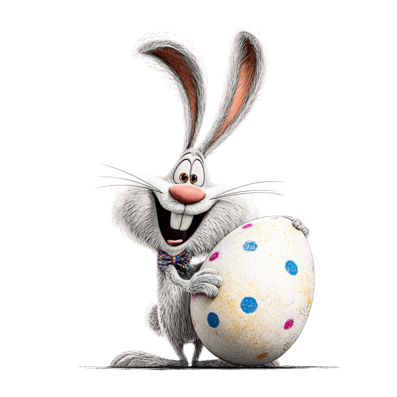 Easter Bunny Rabbit Clipart: Cartoon Graphics (digital Download - 26 ...