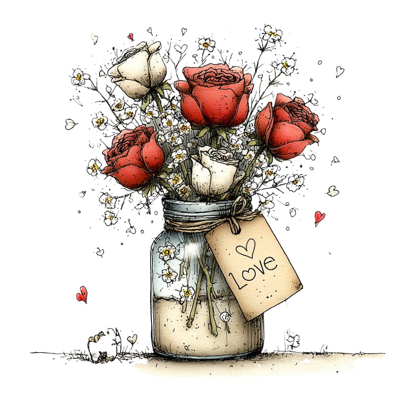 Whimsical Flowers Spring Clipart: Floral Graphics (digital Download ...