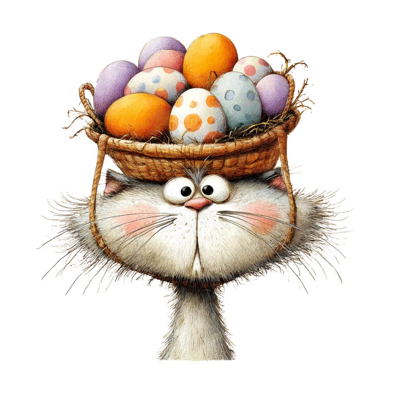 Easter Farm Animals Clipart: Whimsical Graphics (digital Download - 25 ...