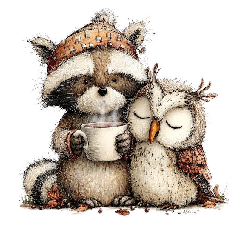 Whimsical Woodland Animals Friends Clipart: Nursery Graphics (digital ...