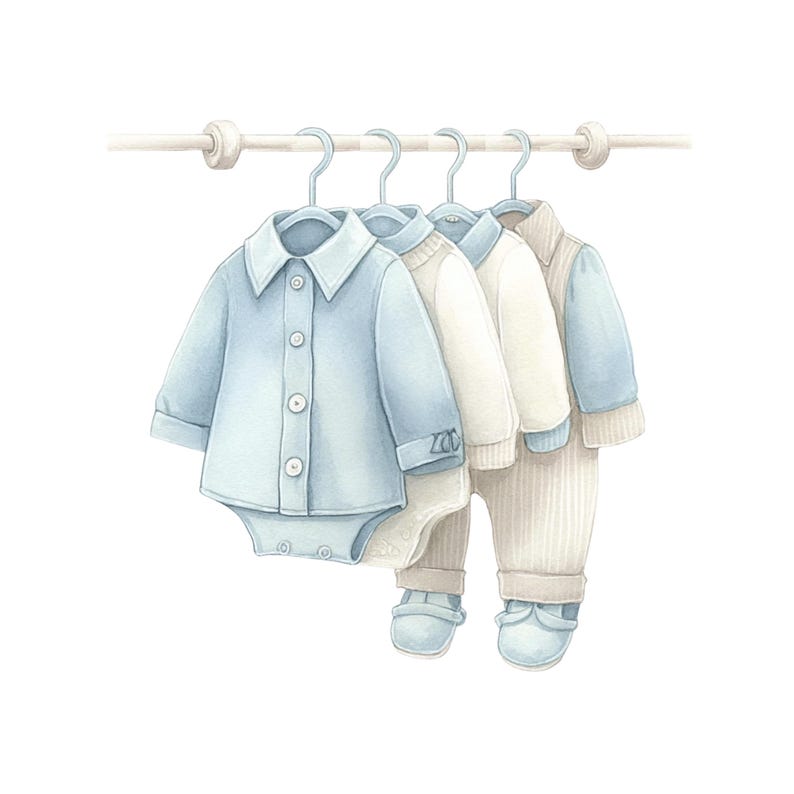 Watercolor Baby Boy Clipart Set: Nursery Decor PNG (digital Download ...