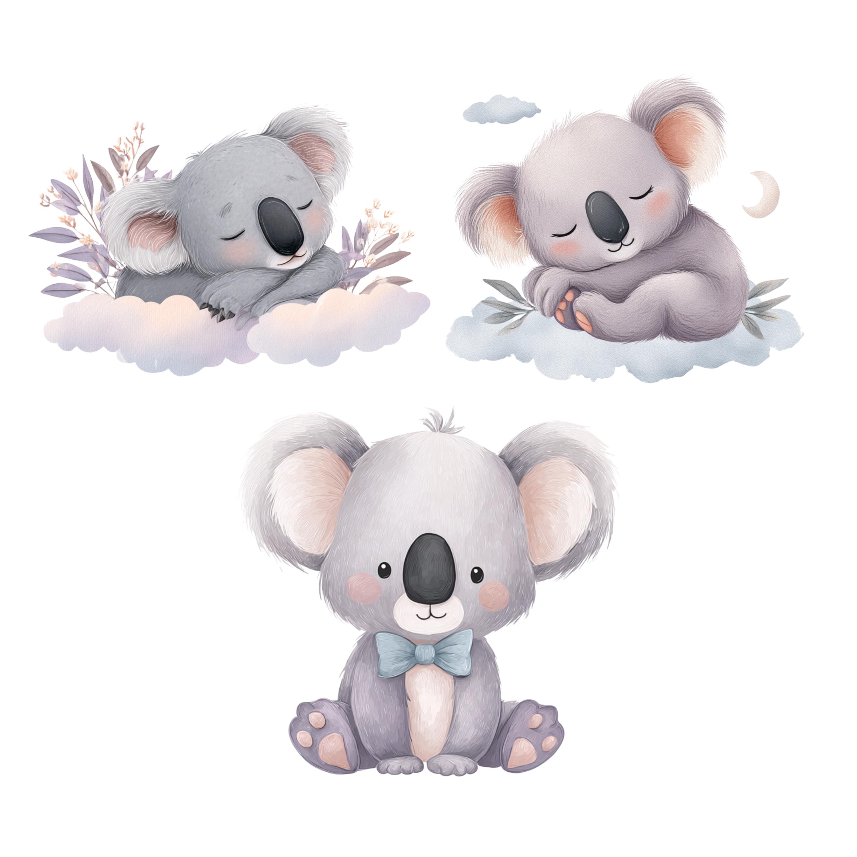 Watercolor Koala Clipart: Cute Nursery Graphics (digital Download - 25 ...
