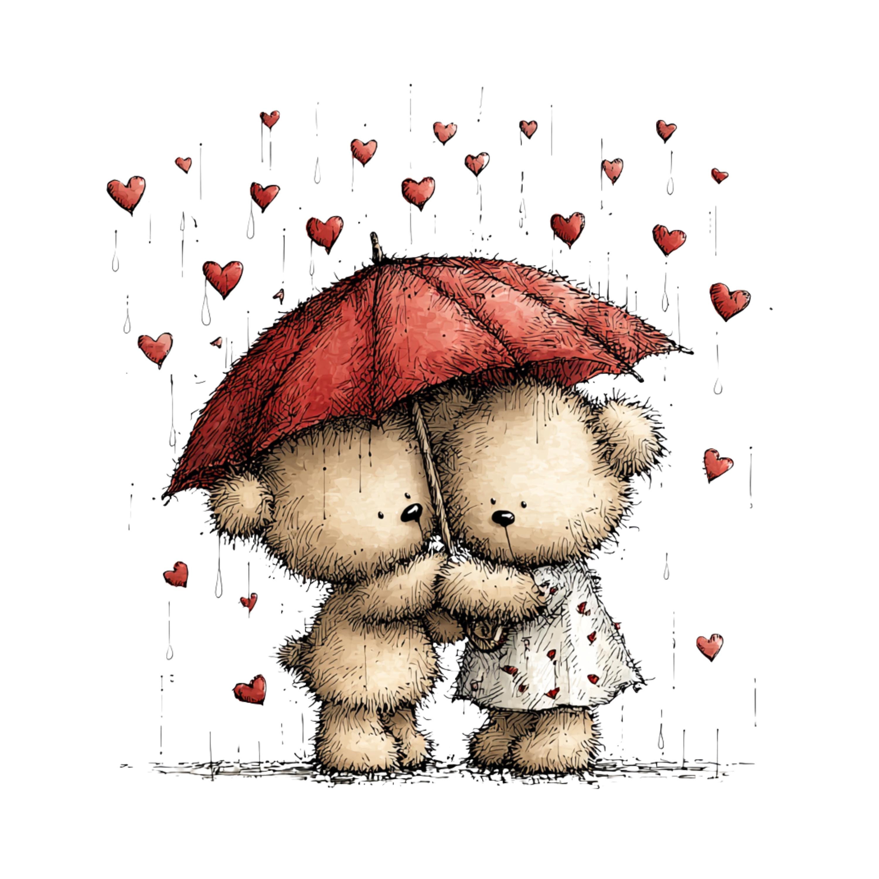 Teddy Bear Valentine's Day Clipart: Love Graphics (digital Download ...
