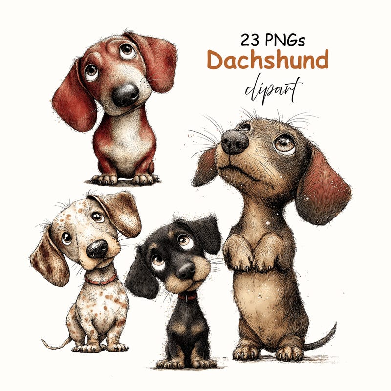 Dachshund Furry Art - Etsy