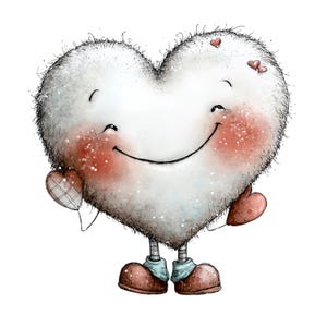 Hearts Valentine Day Clipart: Whimsical Graphics (digital Download - 23 ...