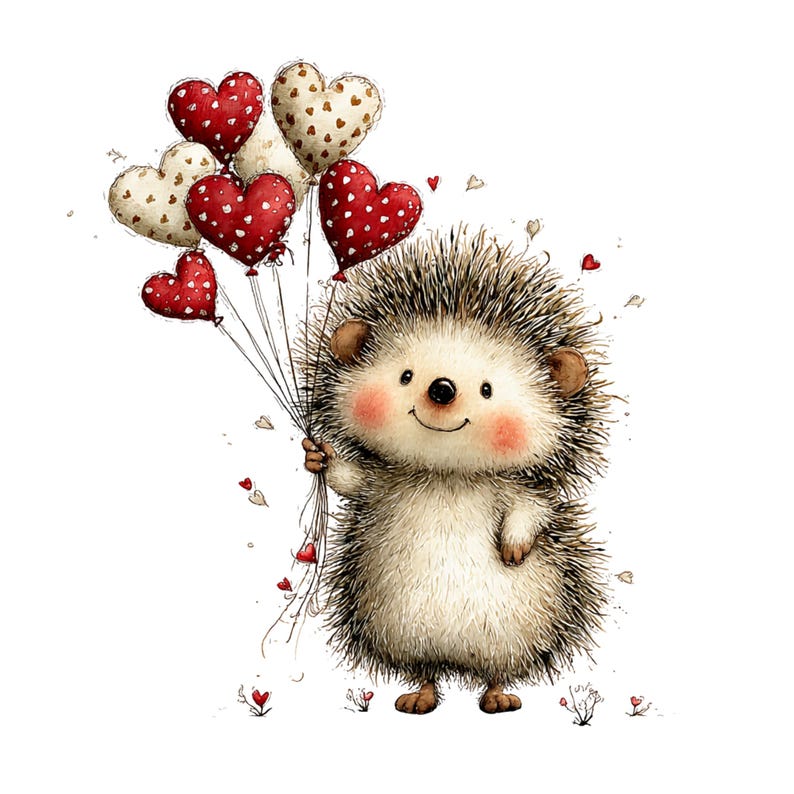 Animals Valentine Day Clipart: Whimsical Graphics (digital Download ...
