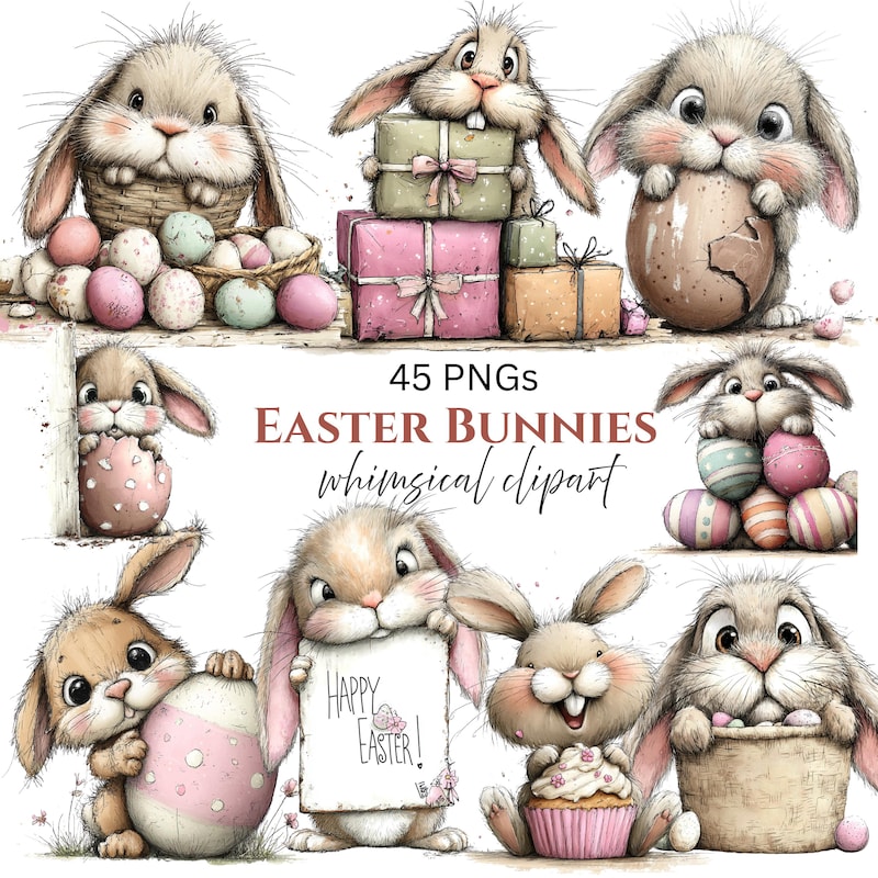 Bunny With Star Clipart - Etsy UK