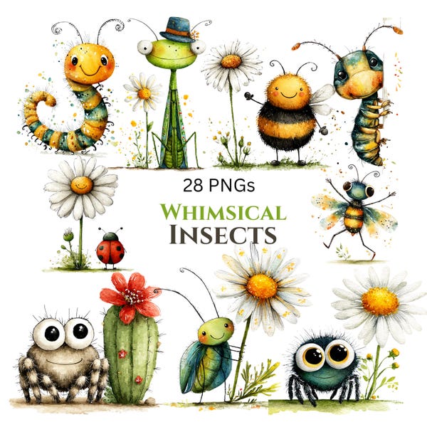 Green Bugs Clipart - Etsy UK