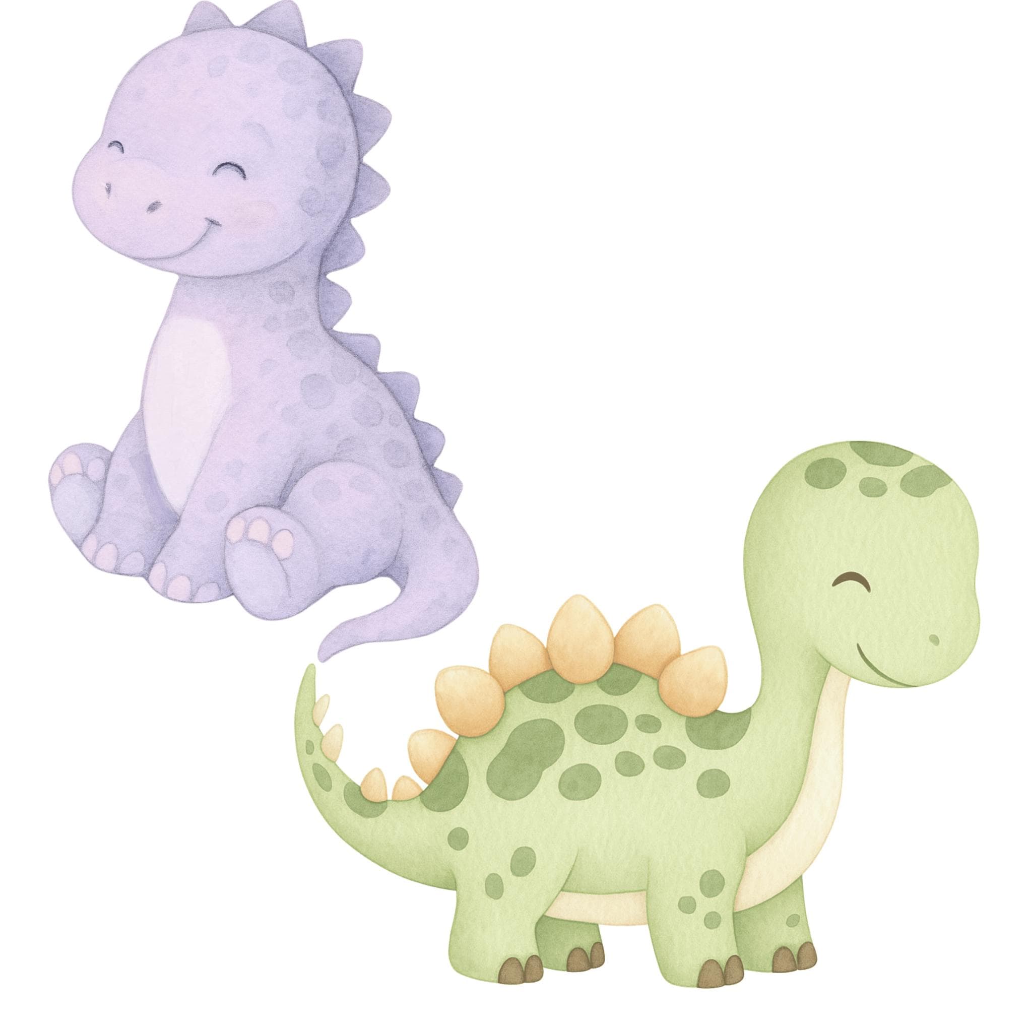Watercolor Dinosaur Clipart, Cute Baby Dinosaurs PNG, Baby Shower ...